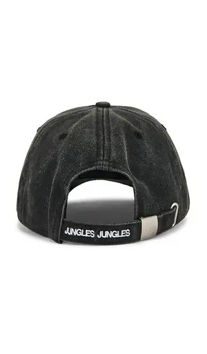 JUNGLES Distressed Embroidered Cotton Cap
