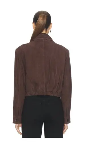 AGOLDE Nahlia Cropped Suede Jacket