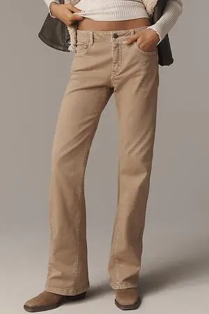 PILCRO Essential Low-rise Flare Pants - Tan