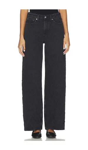 Rag & Bone Logan Quilted Wide Leg Jeans