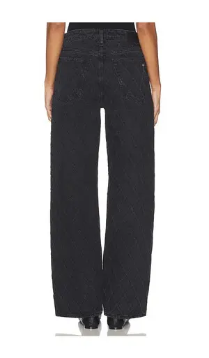 Rag & Bone Logan Quilted Wide Leg Jeans
