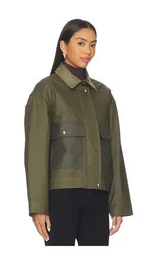 Rag & Bone Nonie 2-1 Cotton Jacket - Olive