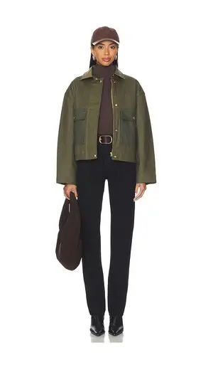 Rag & Bone Nonie 2-1 Cotton Jacket - Olive