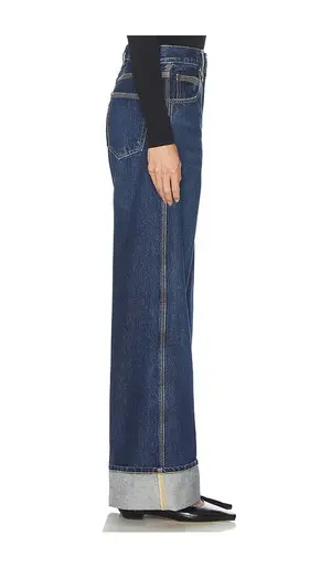 FRAME The Cuffed Wide Jeans - Spencer