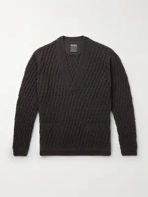 Zegna V Neck Knitwear For Men