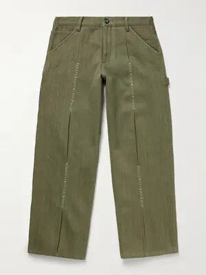 Contrast Stitching Pants For Men