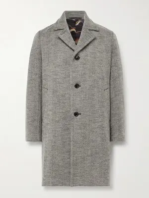 Paul Smith Herringbone Wool-blend Tailored Coat