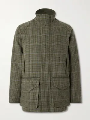Purdey Checked Wool-tweed Coat