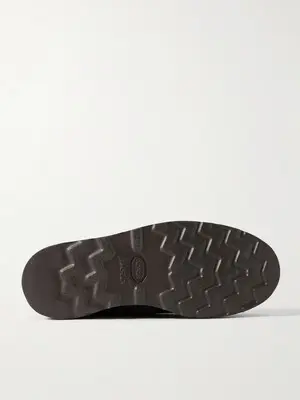 YUKETEN Leather-trimmed Suede Boots