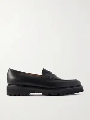 John Lobb Lopez New Standard Leather Penny Loafers - Black