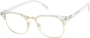 Zenni Vintage Browline Eyeglasses - Clear