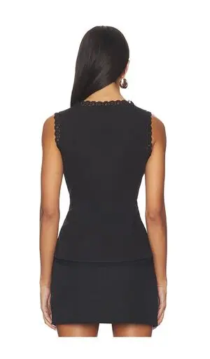 MORE TO COME Monica Lace Trim Top