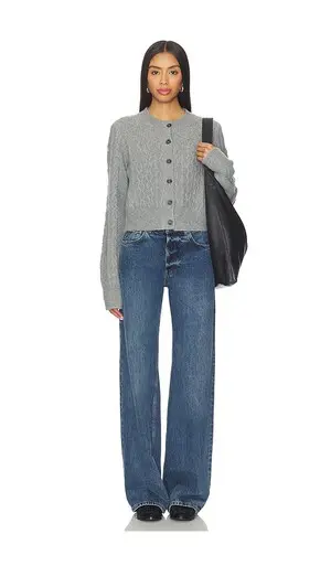 FAVORITE DAUGHTER Eleanor Cable-knit Cardigan