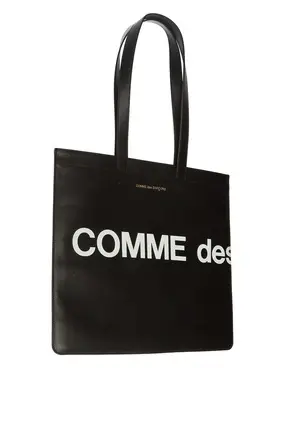 Comme Des Garçons Leather Shopper Bag - Black