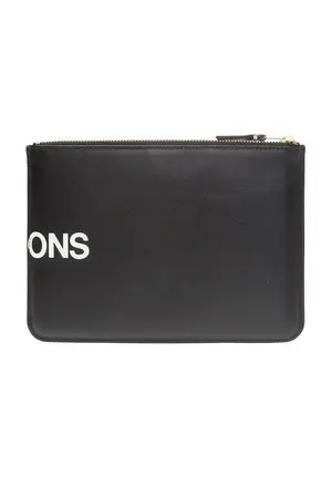 Comme Des Garçons Logo-printed Pouch - Black