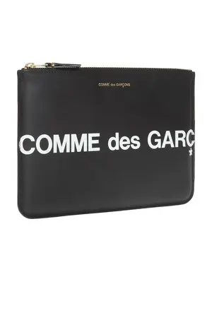 Comme Des Garçons Logo-printed Pouch - Black