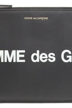 Comme Des Garçons Logo-printed Pouch - Black