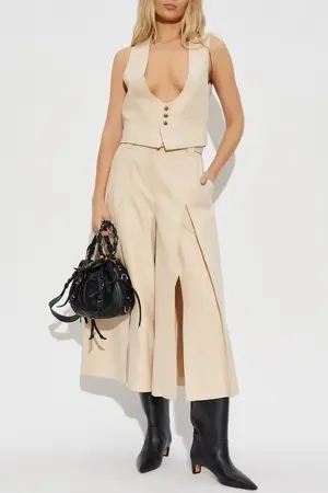 Zimmermann Wool Wide-leg Trousers With Slits