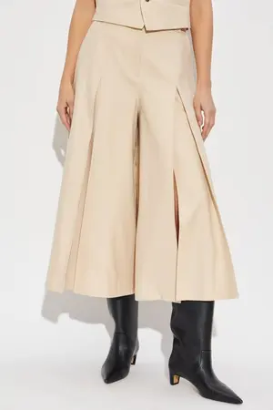 Zimmermann Wool Wide-leg Trousers With Slits