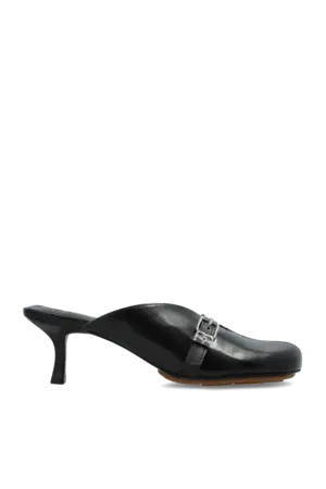 Women's Black Heels Mules Clogs