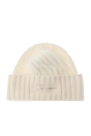 Jacquemus Tourni" Knit Cashmere-merino Wool Cap - Cream