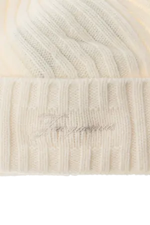 Jacquemus Tourni" Knit Cashmere-merino Wool Cap - Cream