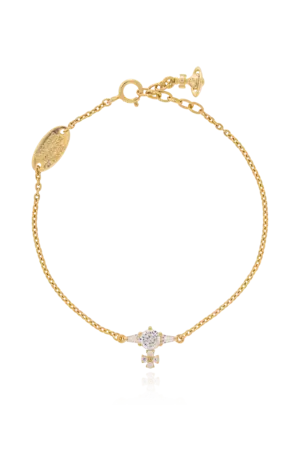 VIVIENNE WESTWOOD Bracelet With Shimmering Crystals - Gold