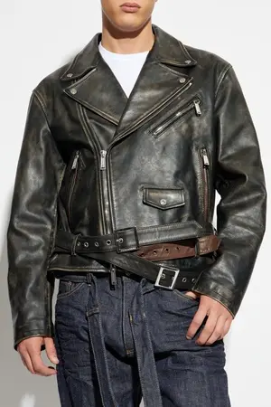 Dsquared2 X Magliano Leather Biker Jacket