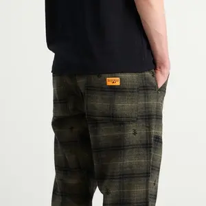 SERVICE WORKS Thistle Plaid Chef Pants - Olive