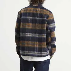 KESTIN Haston Jacket - Navy Check Brushed Wool