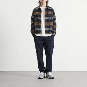 KESTIN Haston Jacket - Navy Check Brushed Wool
