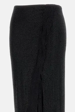 SELF-PORTRAIT Mini Dress With Crystal Trims - Black