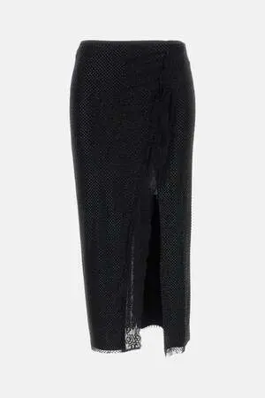 SELF-PORTRAIT Mini Dress With Crystal Trims - Black