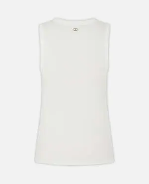 Rabanne Logo Metallic Tank Top