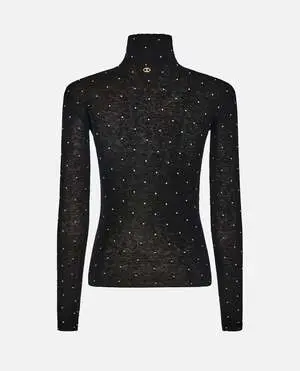 Rabanne Turtleneck Sweater With Appliqués