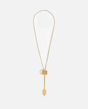 Rabanne Necklace With Ring And Key Pendants - Gold