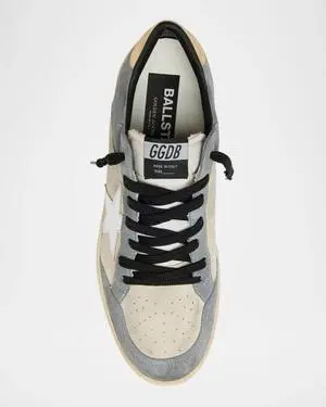 GOLDEN GOOSE Ball Star Leather Low-top Sneakers - Gray