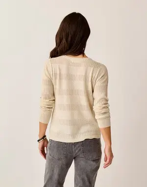 CAVE DESIGNS Amara Pointelle Sweater - Birch