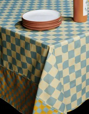 TORTUGA FORMA Checker Tablecloth Reversible