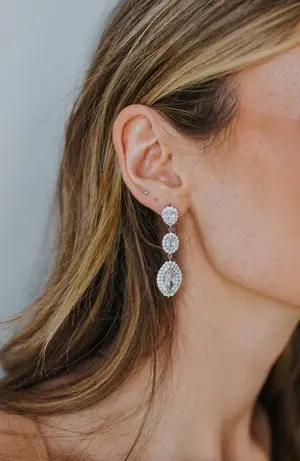 UNTAMED PETALS Annette Crystal Drop Earrings