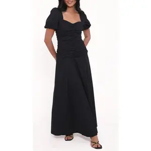 Black Cotton Maxi Dresses
