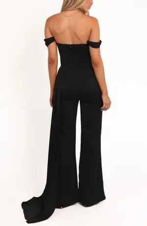 PETAL & PUP Jenny Drape Off-the-shoulder Jumpsuit