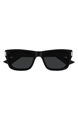 Saint Laurent 53mm Rectangular Sunglasses - Black