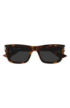 Saint Laurent 53mm Rectangular Sunglasses - Havana