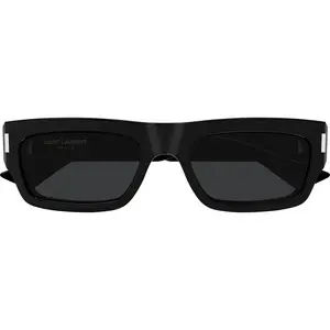 Saint Laurent 54mm Rectangular Sunglasses - Black