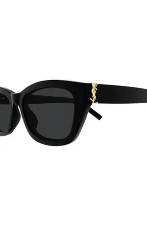 Saint Laurent 55mm Rectangular Sunglasses - Black