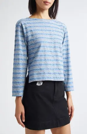 BODE Lyric Jacquard Stripe Long Sleeve T-shirt