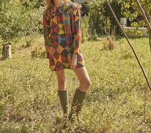 HMD Adalina Dress - Countryside Patchwork Print