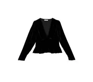 HMD Alondra Velvet Blouse With Leg Of Mutton Sleeves