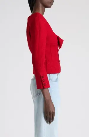 Valentino Garavani Bow-detailed Tailored Tweed Jacket - Red